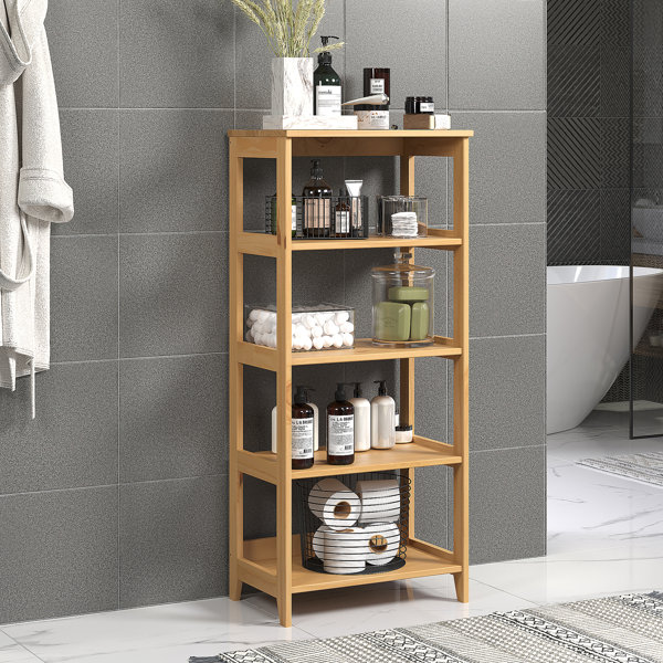 Ebern Designs Kermina Arona Solid Wood Shelving Unit & Reviews | Wayfair